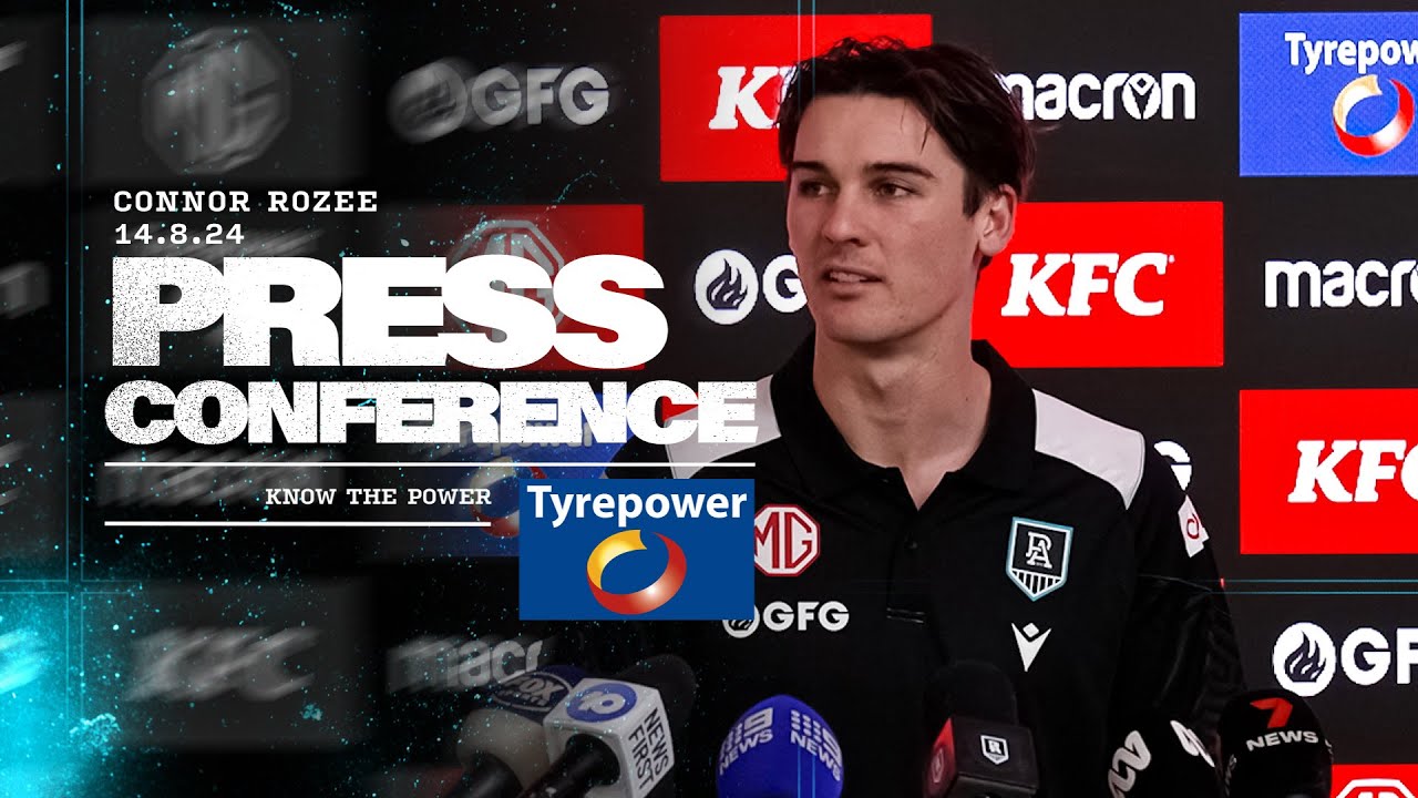 Connor Rozee Press Conference - 14 August - YouTube