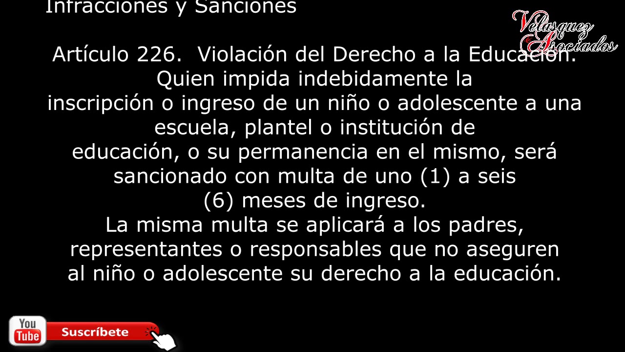 ABOGADO EN VENEZUELA - ARTICULO 226 LOPNNA LEY ORGANICA DE PROTECCION ...