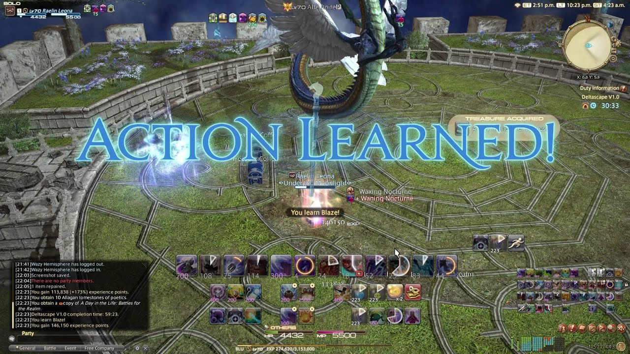 [Blue Mage Spells] Final Fantasy XIV: Blaze - SYNCED Deltascape V1.0 ...