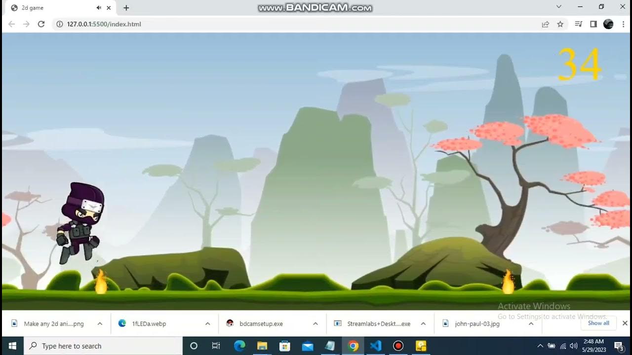 2D game from Java script - YouTube