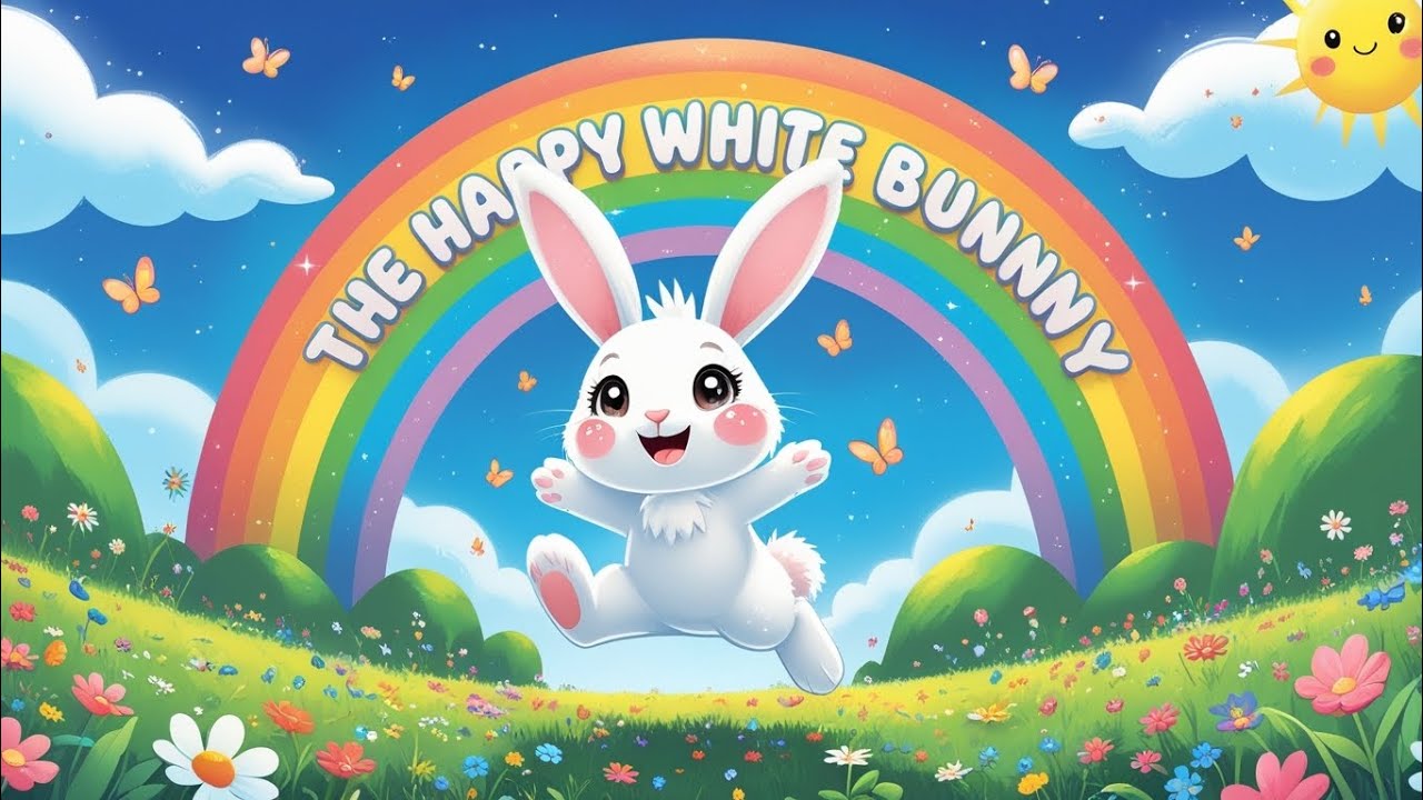 The Happy White Bunny 🐰 | Fun Kids Song with Lyrics & Animation - YouTube