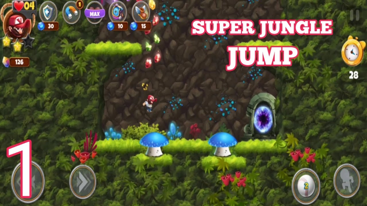 Super Jungle Jump - Gameplay Part 1 (Level 1-4) - Tutorial - YouTube