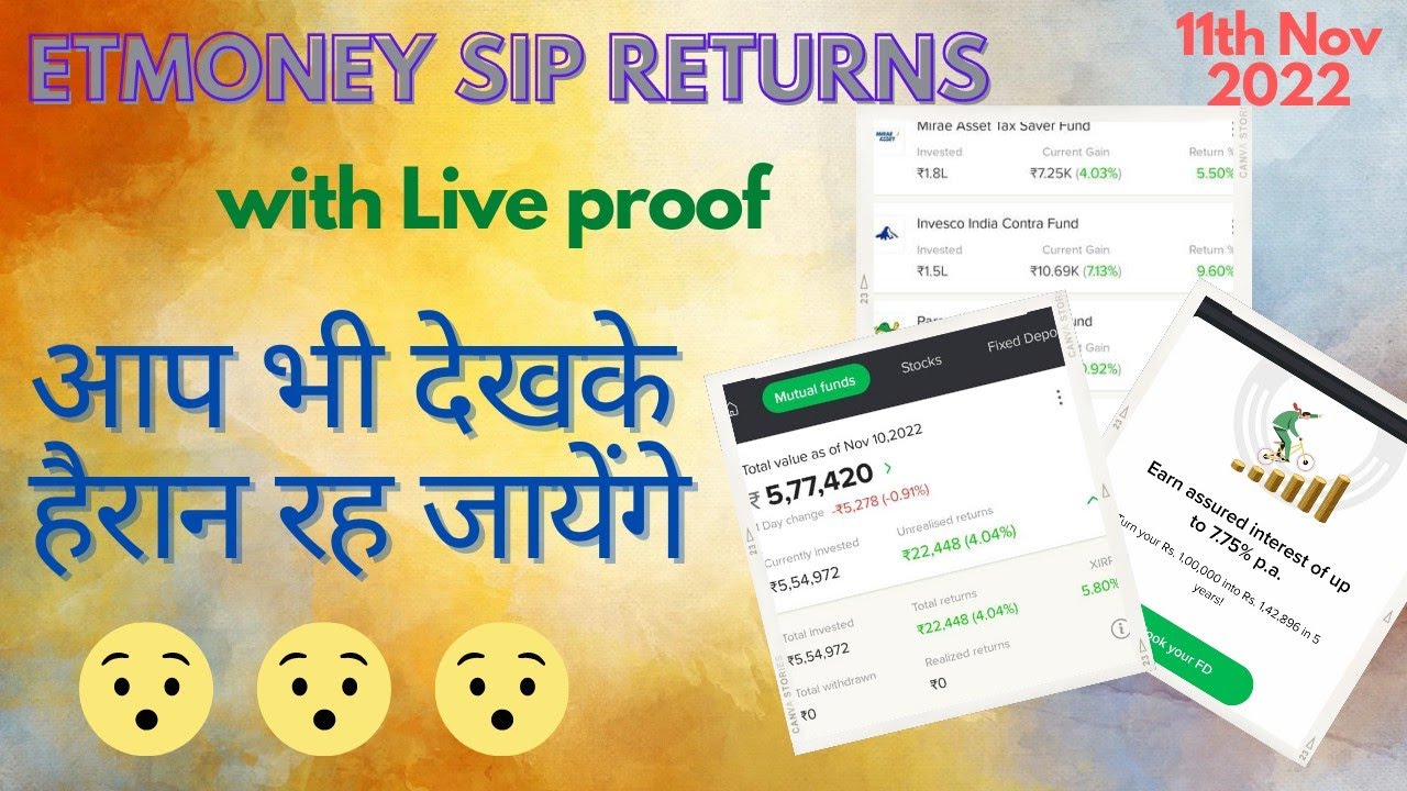 11 November 2022 | ETMoney SIP Investment strategy #etmoney # ...