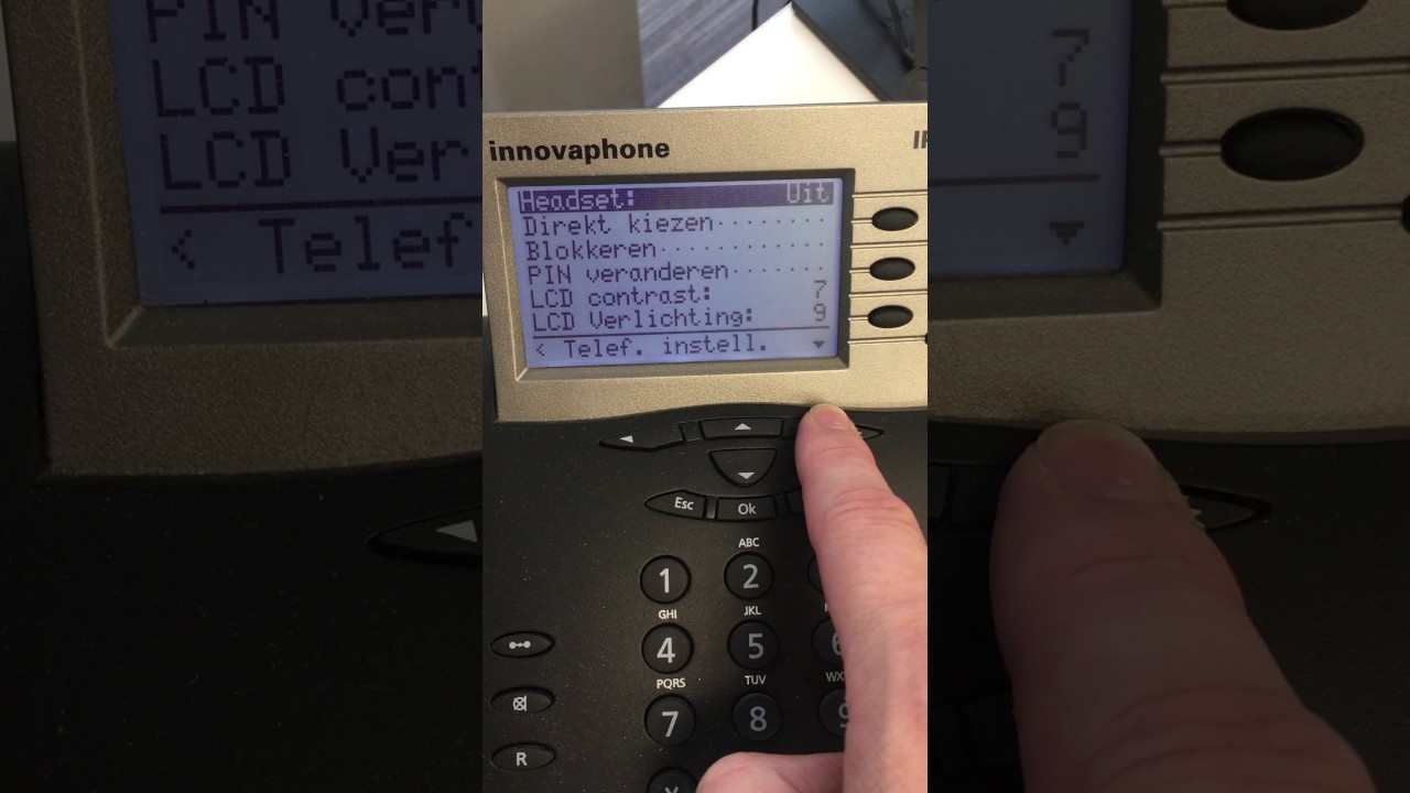 Innovaphone IP240 headset aan- af zetten - YouTube