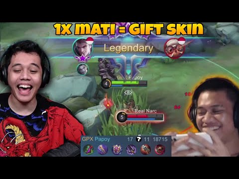 Challenge Ga Boleh Mati Dari Anak2 Evos!! 1x Mati = Skin - Mobile Legends