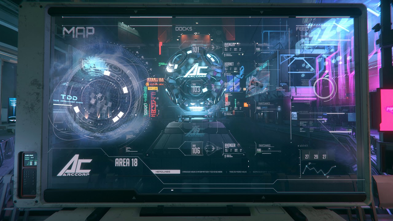 Star Citizen [4K] Map at ArcCorp Plaza 1 [LIVE Wallpapers] - YouTube