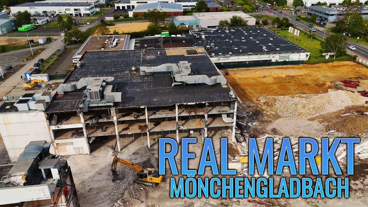 Abrissarbeiten von REAL-Markt Mönchengladbach | Stand: 25. April 2024 ...
