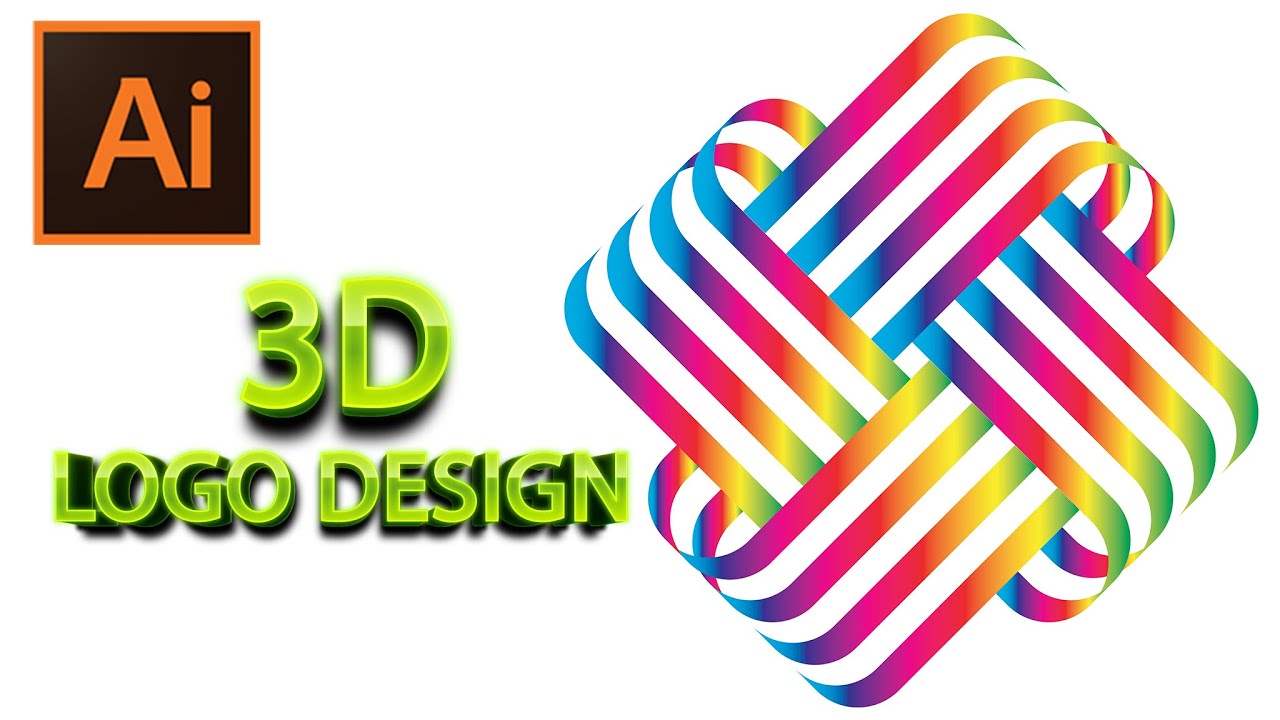 Adobe Illustrator 3D Logo design Tutorial - YouTube
