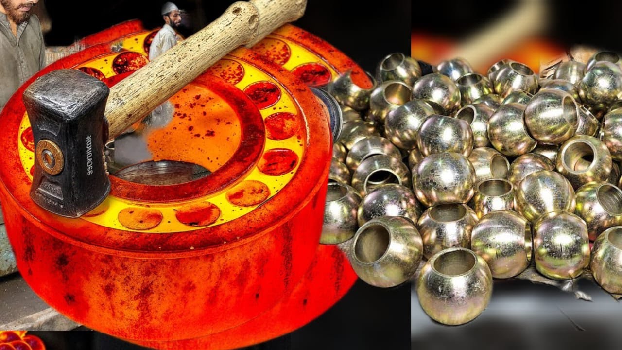 manufacturing of beautiful industrial ball from useless rusty iron bars ...