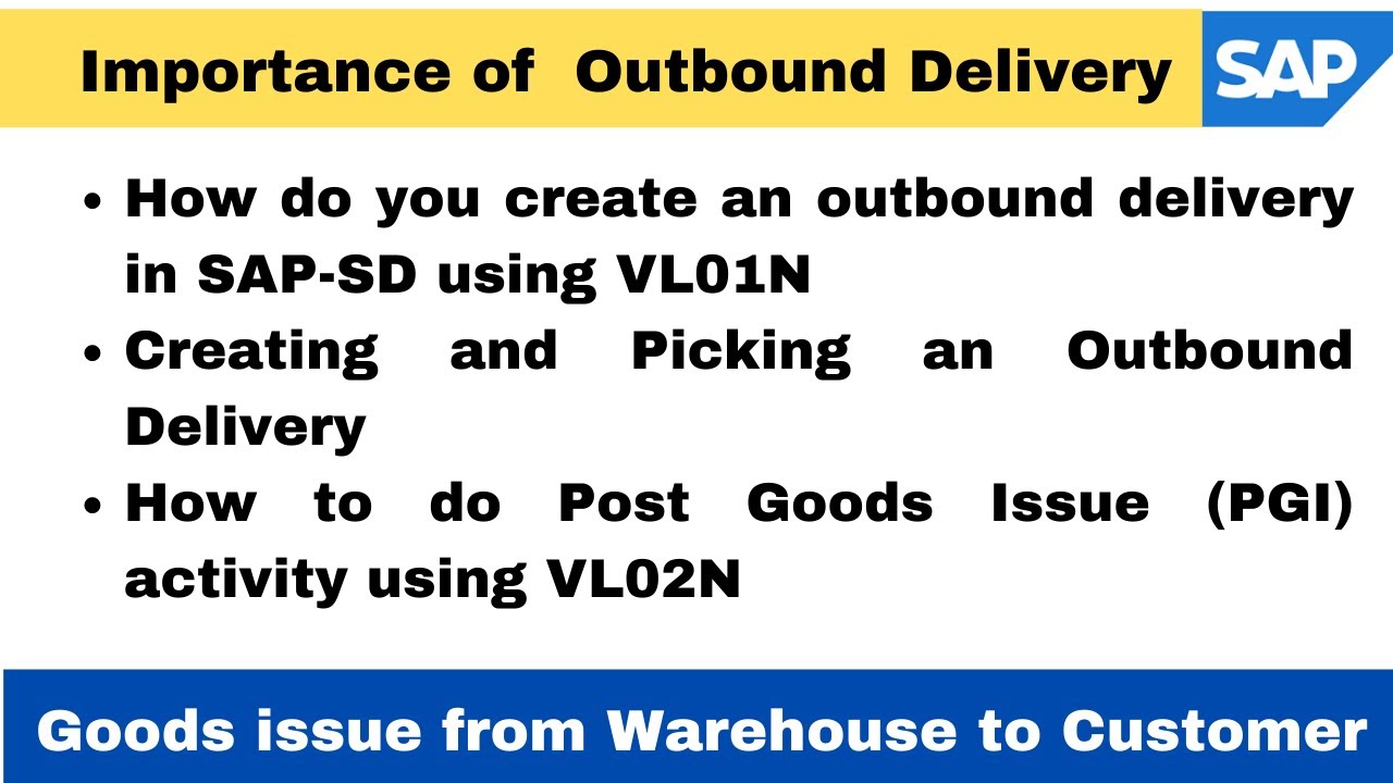 VL01N How To Create OBD With Respect To Sales Order II VL02N How To VL01N How To Create OBD With Respect To Sales Order II VL02N How To