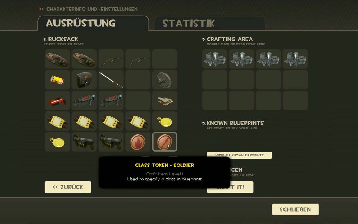 Team Fortress 2 - Hat Crafting (SOLDIER TOKEN) - YouTube