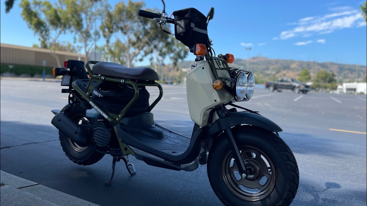 Honda ruckus ride along - YouTube