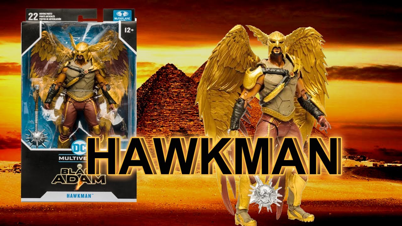 review figura HAWKMAN McFarlane Toys | Black Adam | Hombre Alcon - YouTube