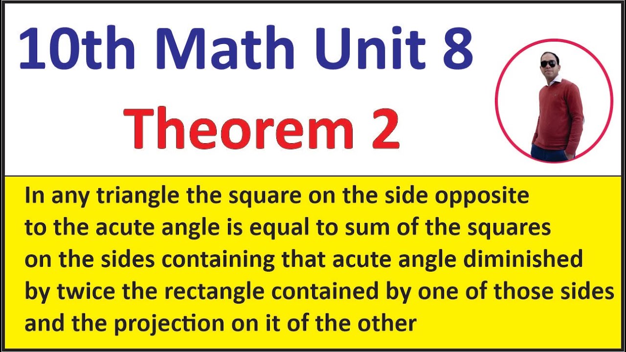 10th Class Math chapter 8 Theorem 2 | Math class 10th chapter 8.2 ...
