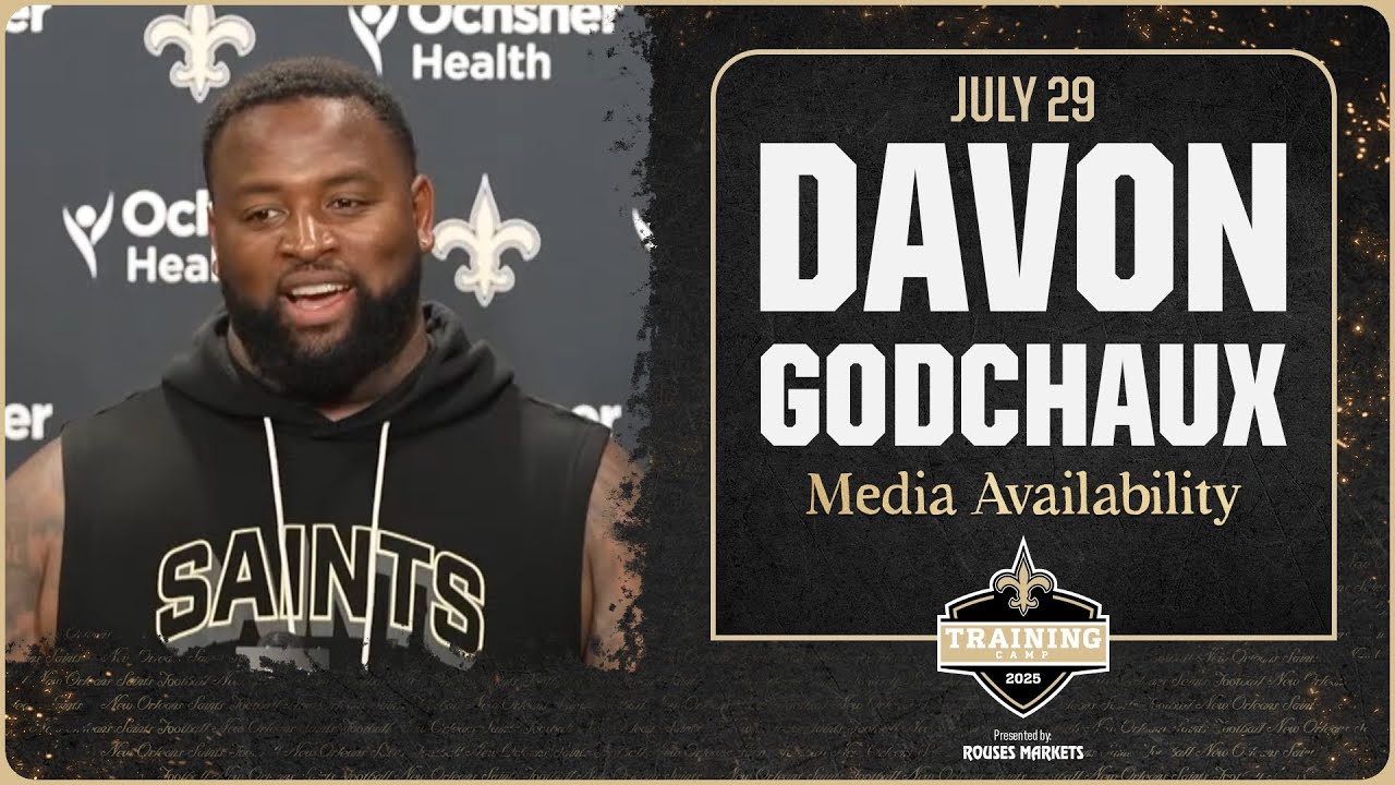 Davon Godchaux on playing in Louisiana, strength | Saints Training Camp ...