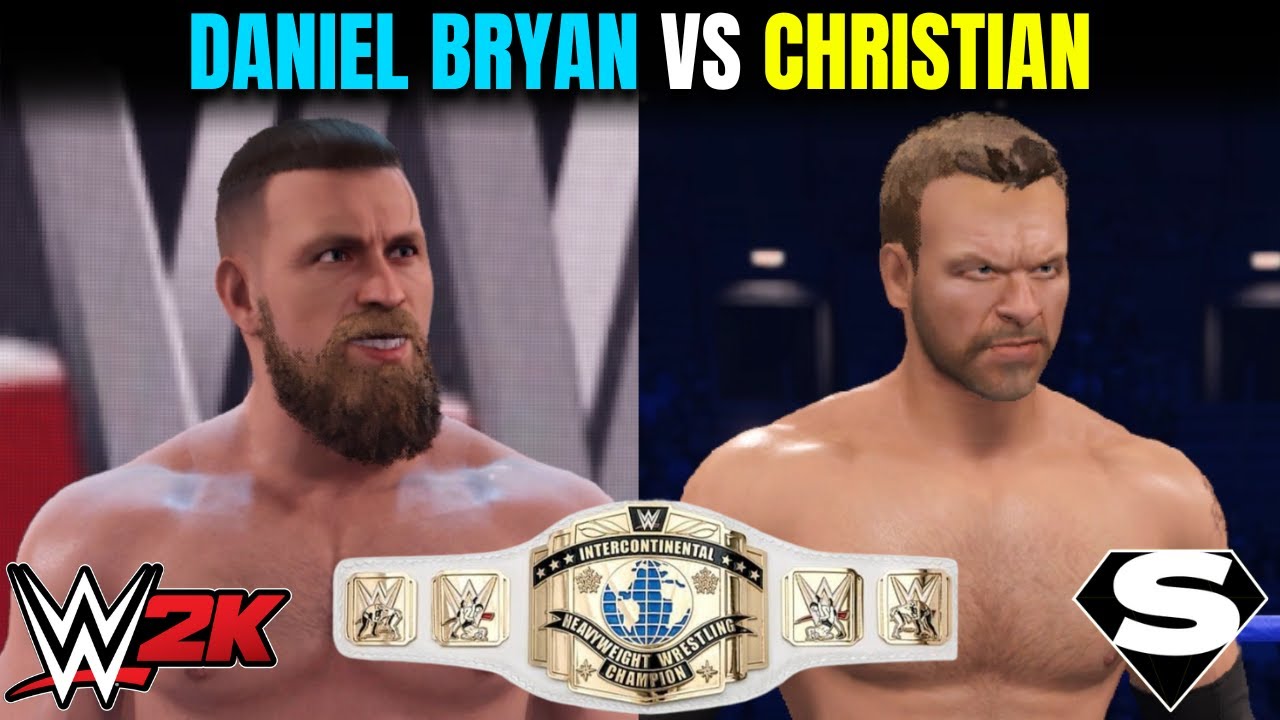 Daniel Bryan VS Christian | Intercontinental Championship | WWE 2K24 ...