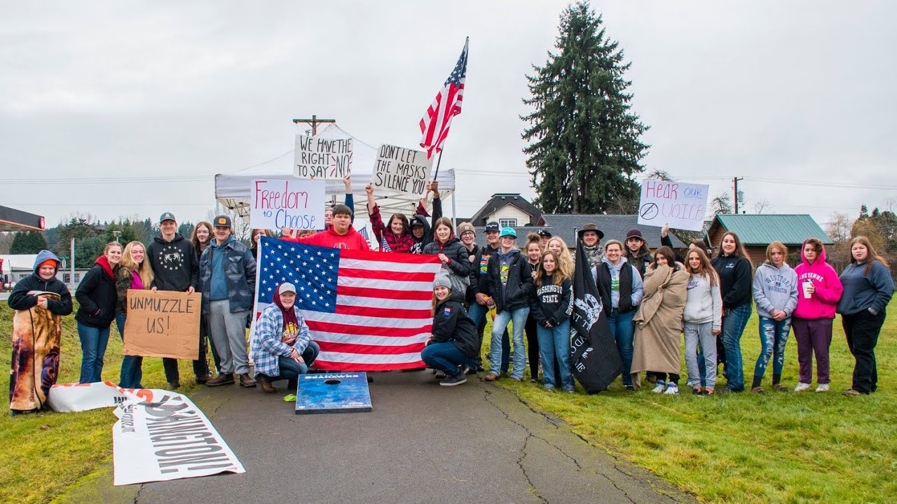 Students Stage Walkout to Protest State Mask Mandate Pt 2 - YouTube