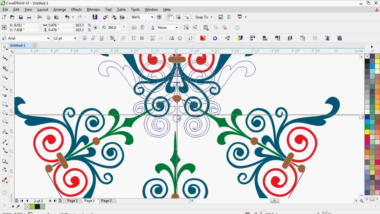 Seamless Pattern #4 in corel draw with cdtfb | coreldraw hindi, urdu ...