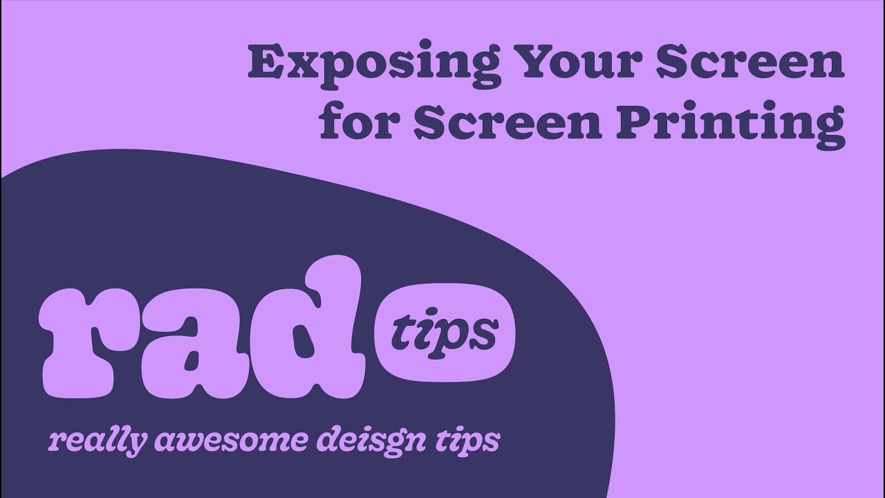 Exposing Your Screen for Screen Printing - YouTube