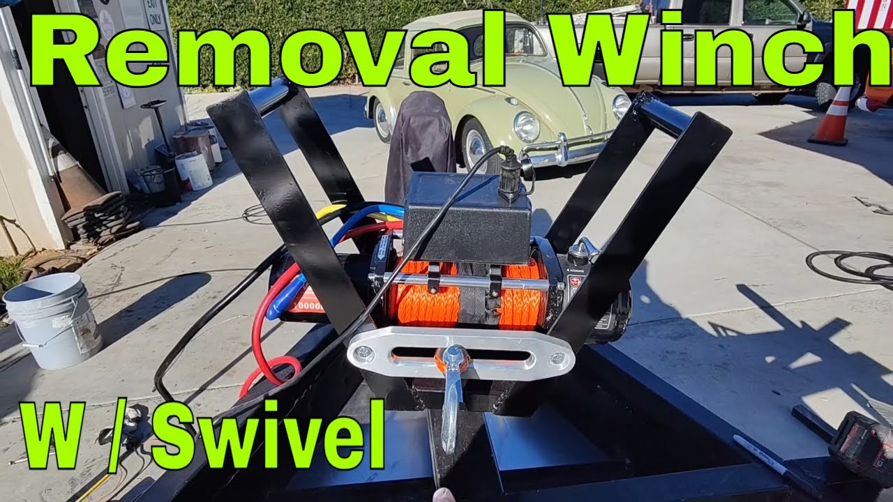 Removable Winch for trailer with Swivel - Must watch for installing a ...