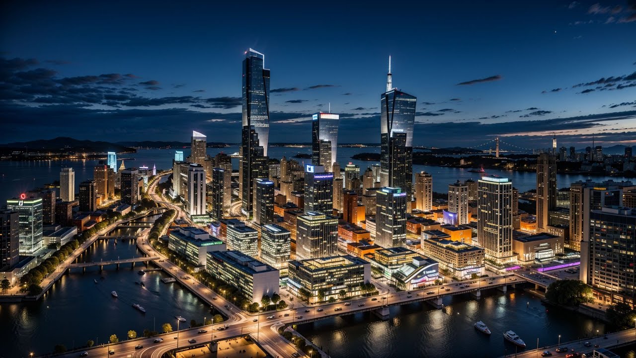 Urban Transitions | Day to Night & Night to Day Loop BGM for Reading ...