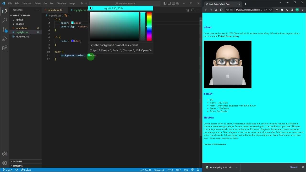 Webdev Css Background Color Youtube