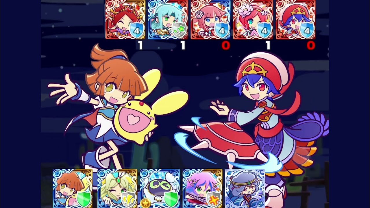 [Puyo Puyo!! Quest] Tower of Steam and Darkness - Under 3 Colors ...