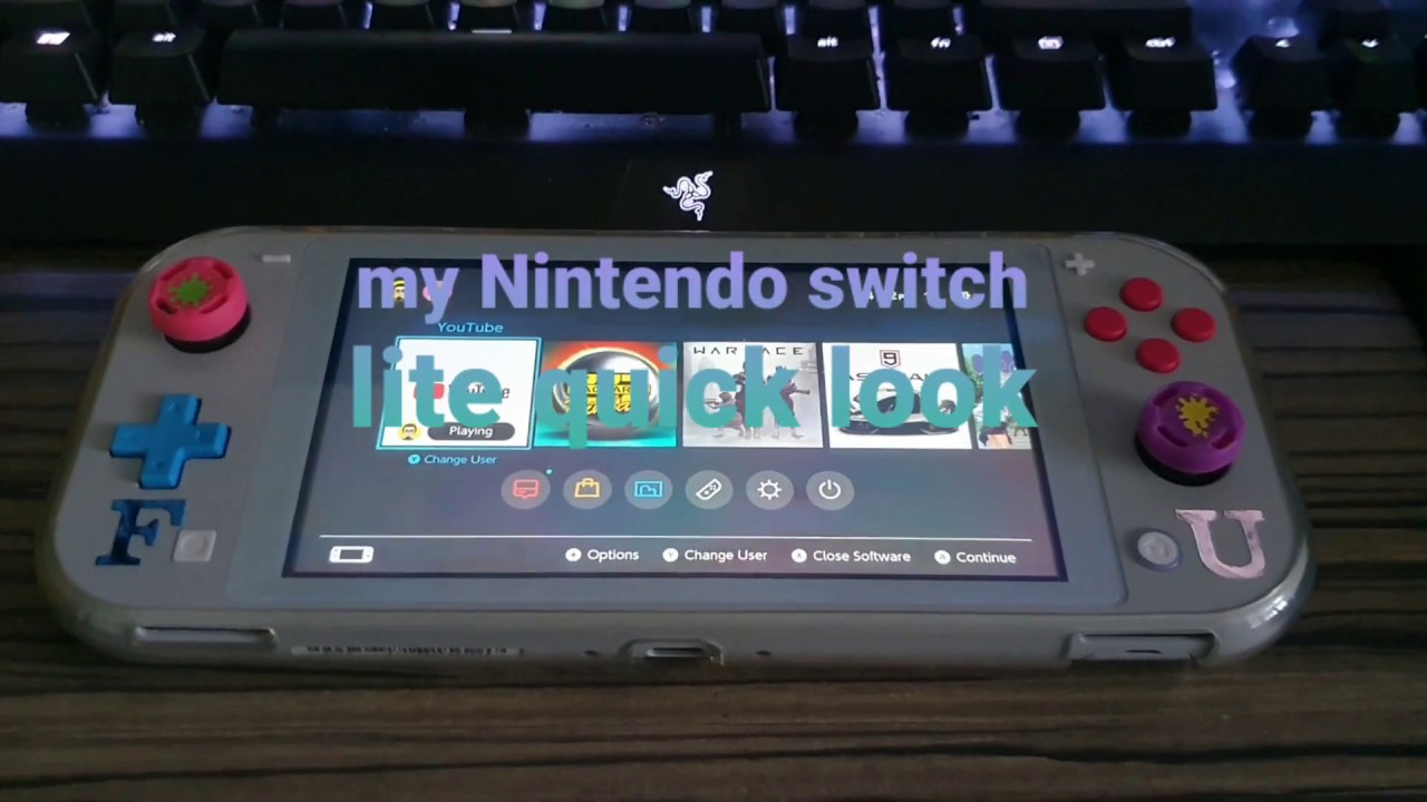 My Nintendo Switch lite A Quick look - Stickers decoration! - YouTube