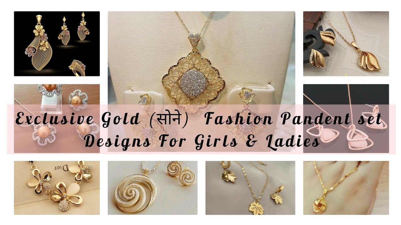 Designer gold pandent set | exclusive Fashion Pandent set designs for ...