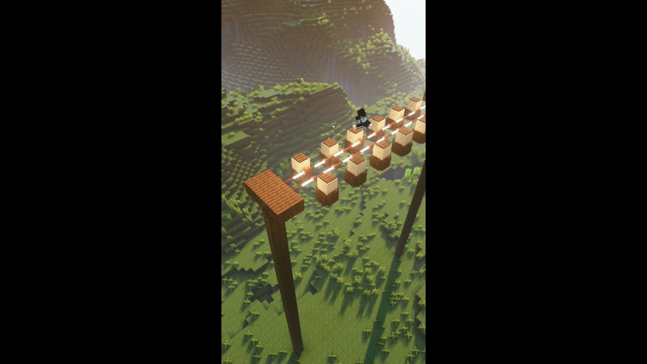 Minecraft : Squid Game Glass Bridge Minigame | #shorts - YouTube