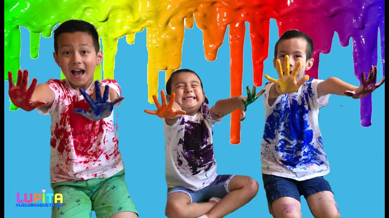 Learn Colors for Kids Hand Painting Learning Colors Red Blue Orange ...