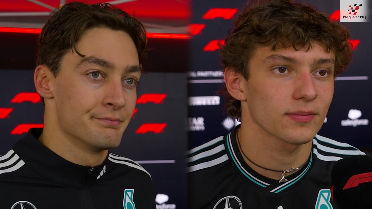 George Russell & Kimi Antonelli Race Interviews | Qatar Grand Prix 2025 ...