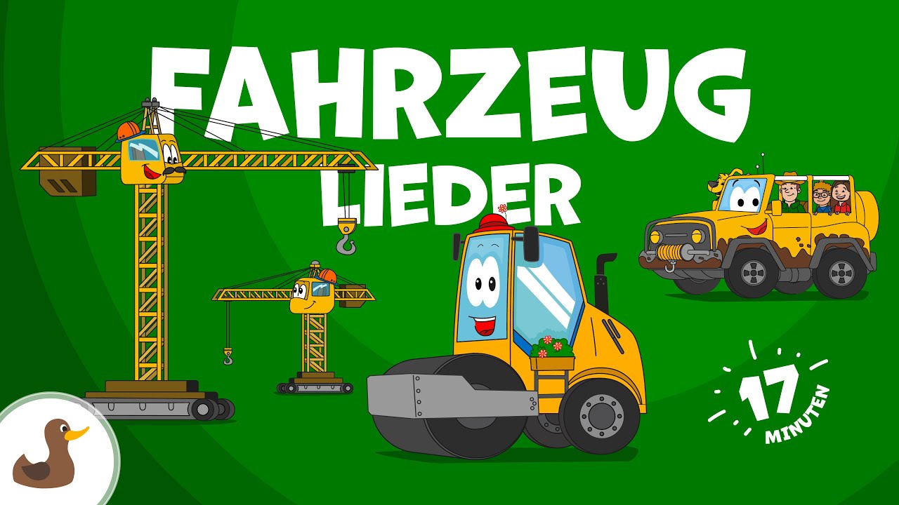 🚆 Fahrzeuglieder-Mix 2: Walze, Kran, Zug, Boot, Jeep | Bagger Mats ...