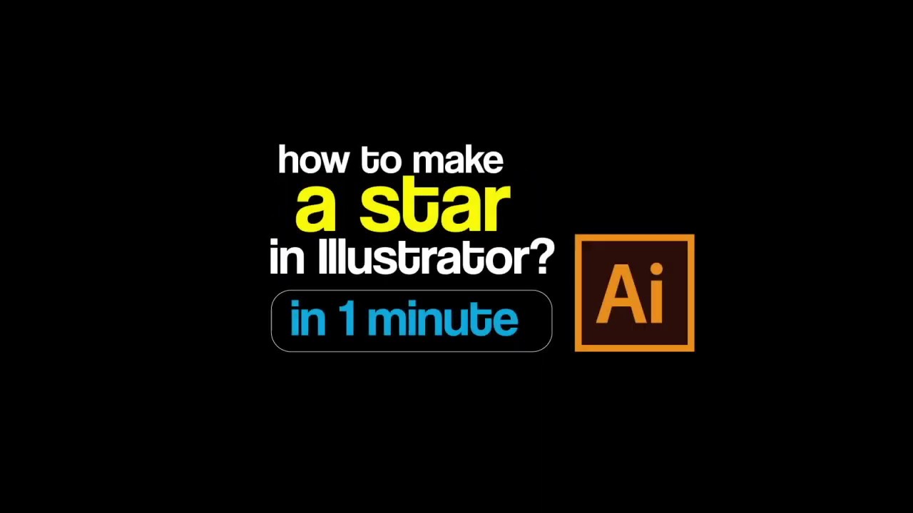 Como hacer una estrella en Illustrator en un minuto / how to make a ...