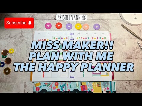 MISS MAKER!!! | PLAN WITH ME | THE HAPPY PLANNER - YouTube
