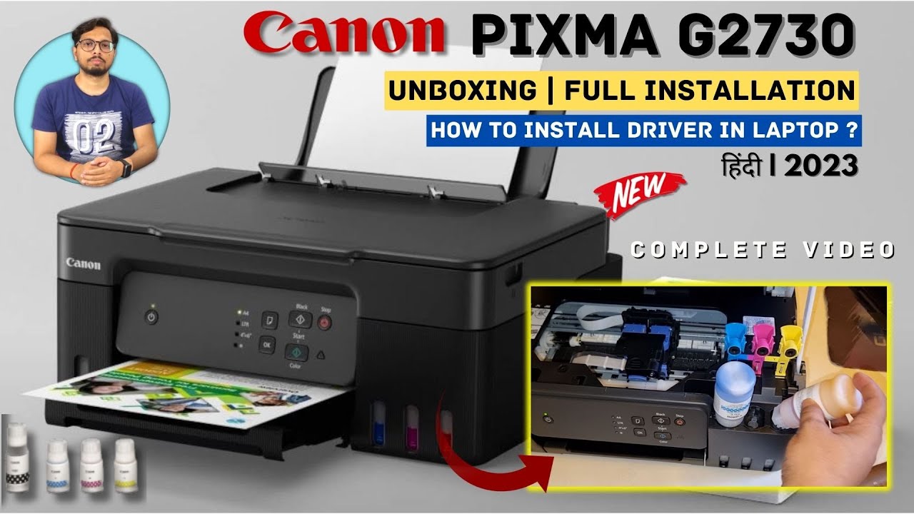 Canon Pixma G2730 Printer Unboxing & Full Installation | Complete Video ...