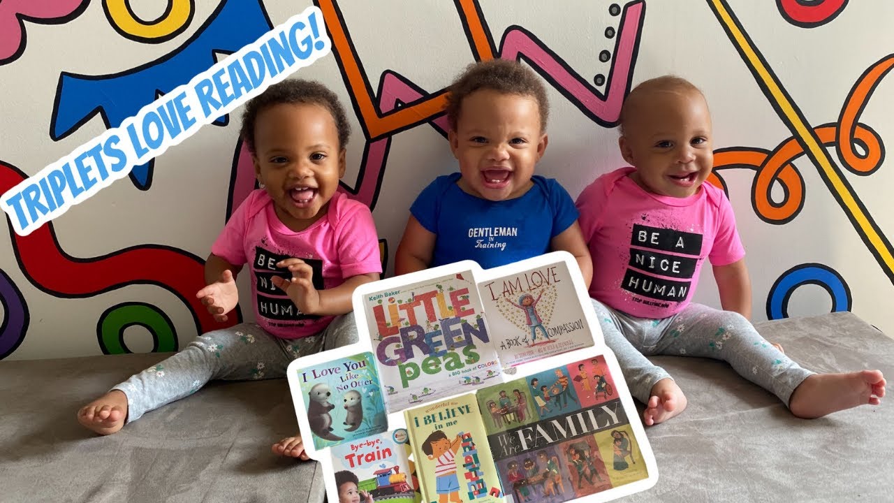 Triplets first trip to the library || 1000 books before kindergarten ...