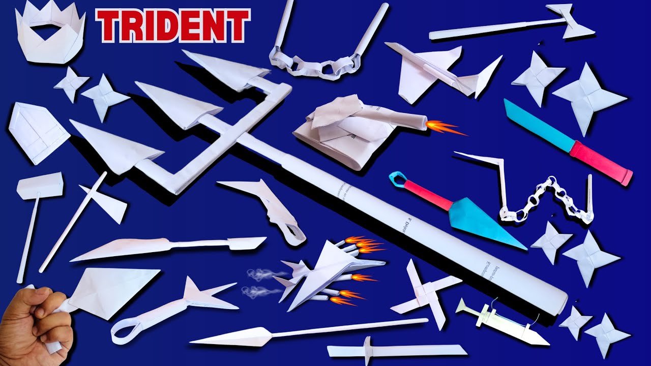How to make a Trident from A4 size paper - YouTube
