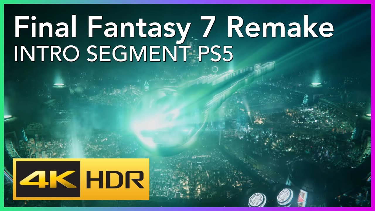 Final Fantasy 7 Remake intro 4K 60 HDR (PS5) - YouTube