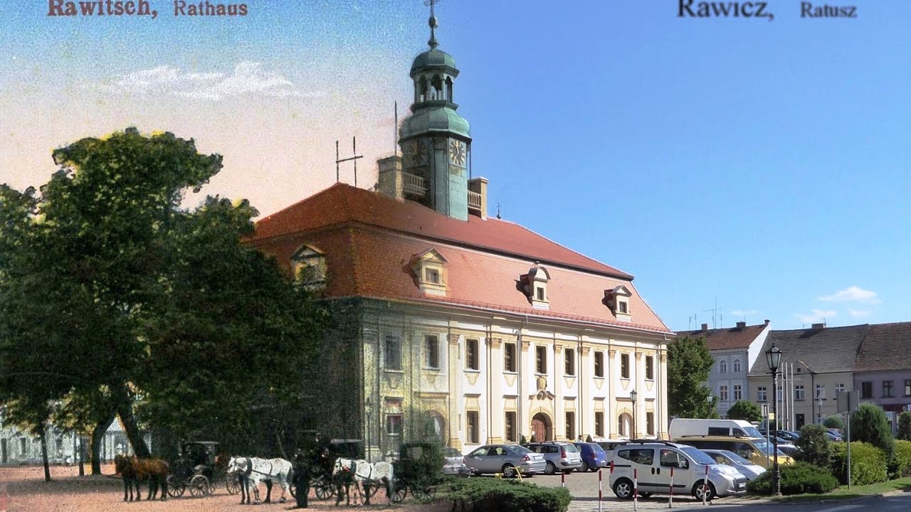 Rawicz dawniej i dziś. Fotograficzny wehikuł czasu - YouTube