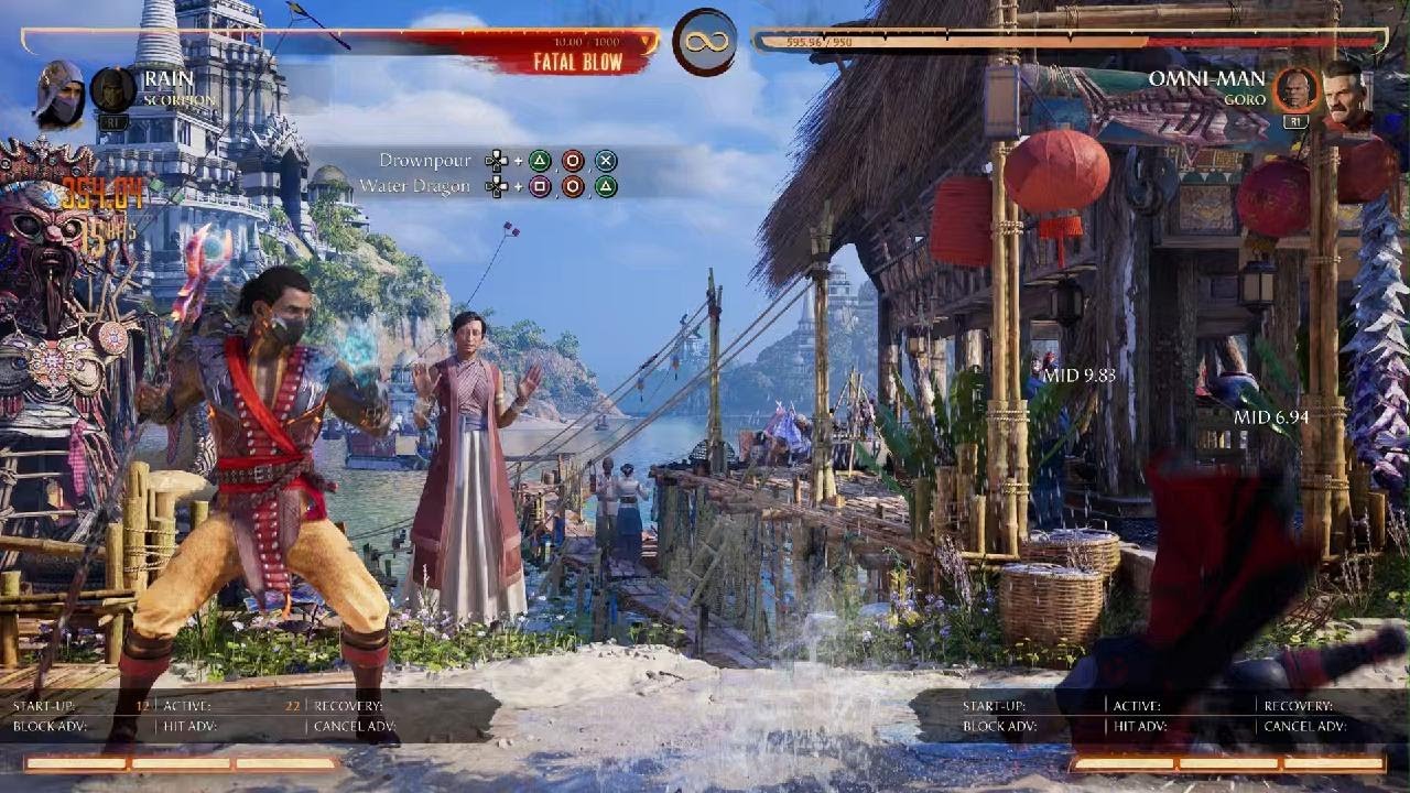 Mortal Kombat 1 - Rain triple overhead launcher combo meterless 39% ...