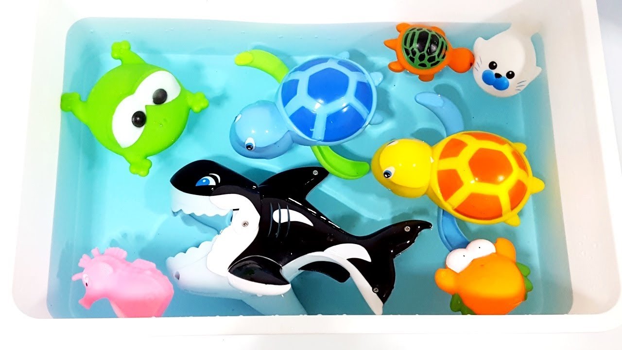 Learn Sea Animal Names Learn Colors ★ Ocean Creature Beach ★ Toys For ...