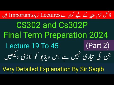 cs302 final term preparation 2024 |cs302p final term preparation 2024| cs302 final term ...