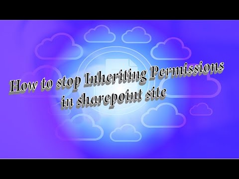 How to stop Inheriting Permissions in SharePoint Online Site - YouTube