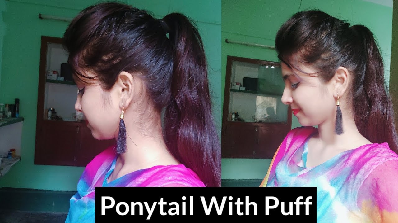 How To Make Ponytail With Puff || Perfect High Ponytail With Puff ...