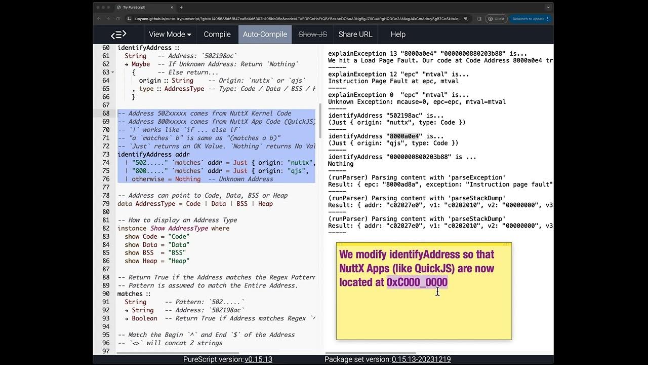 Online #PureScript Compiler: How we tweak the #NuttX Troubleshooting ...