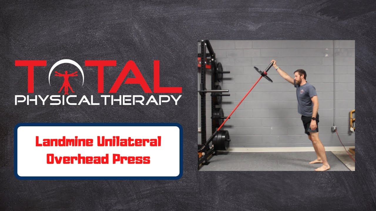 Landmine Unilateral Overhead Press - YouTube