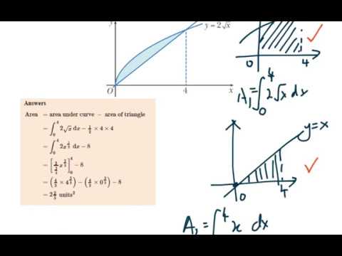 Revision : Area Between A Line And A Curve (Integration) - YouTube