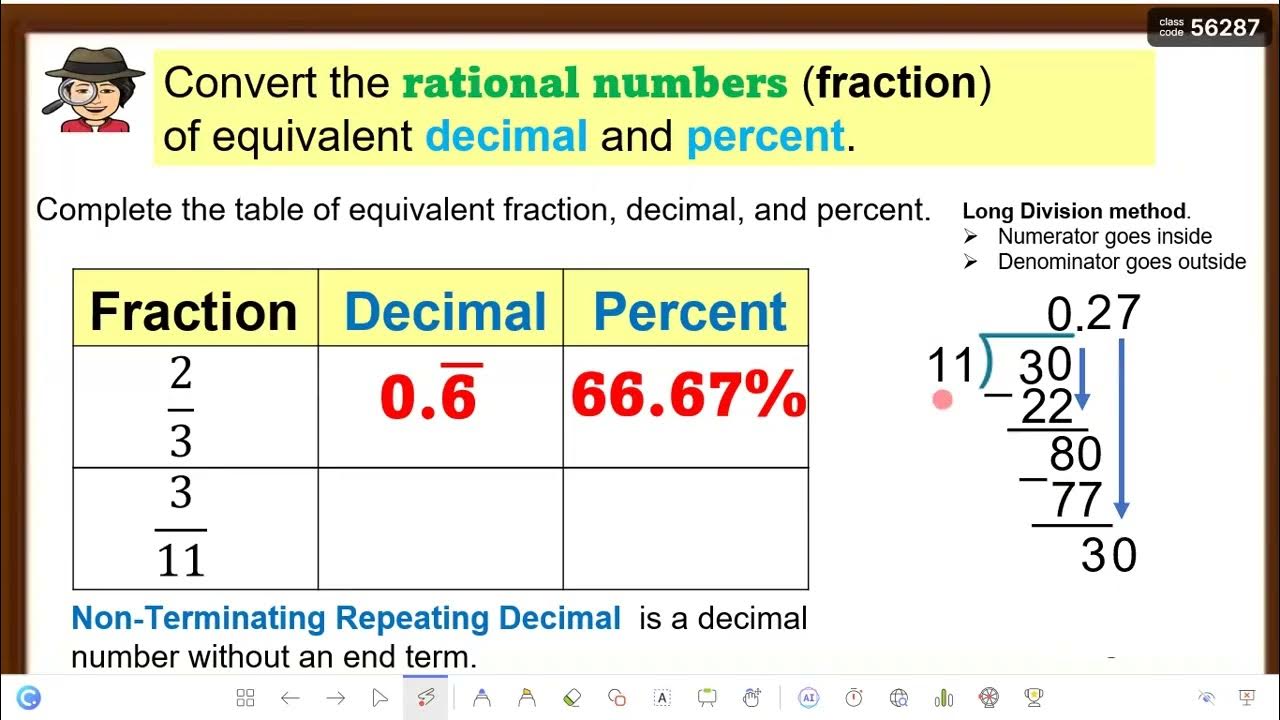 MATATAG GRADE 7 MATHEMATICS👉Converting Rational Numbers as Fractions ...