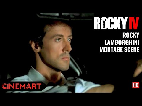 ROCKY IV (1985) |  Rocky Lamborghini Montage Scene | Rocky drives sad scene HD